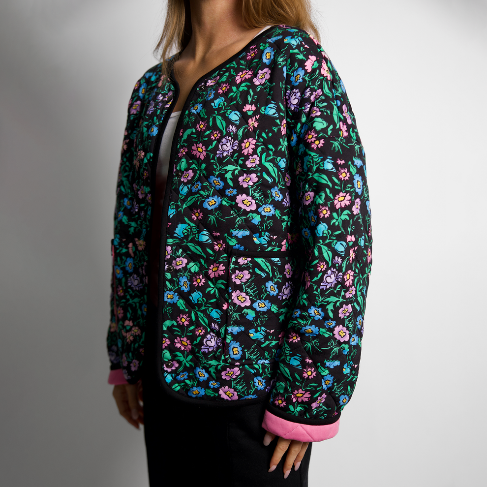 QUINN Midnight Bloom Quilted Jacket – 93 Play Street